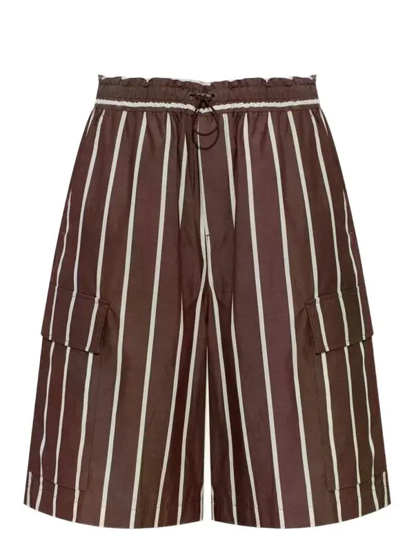 Rag & Bone Victoria Striped Cargo Shorts - Brown