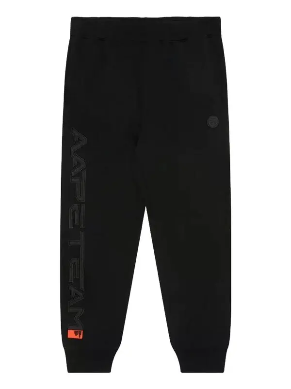 AAPE BY *A BATHING APE Moonface-patch Track Pants - Black