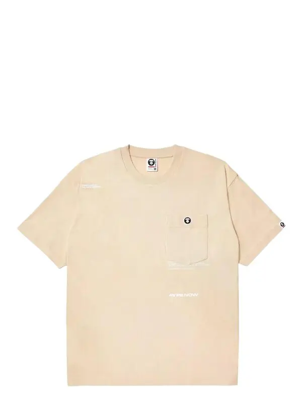 AAPE BY *A BATHING APE Moonface Chest-pocket T-shirt - Neutrals