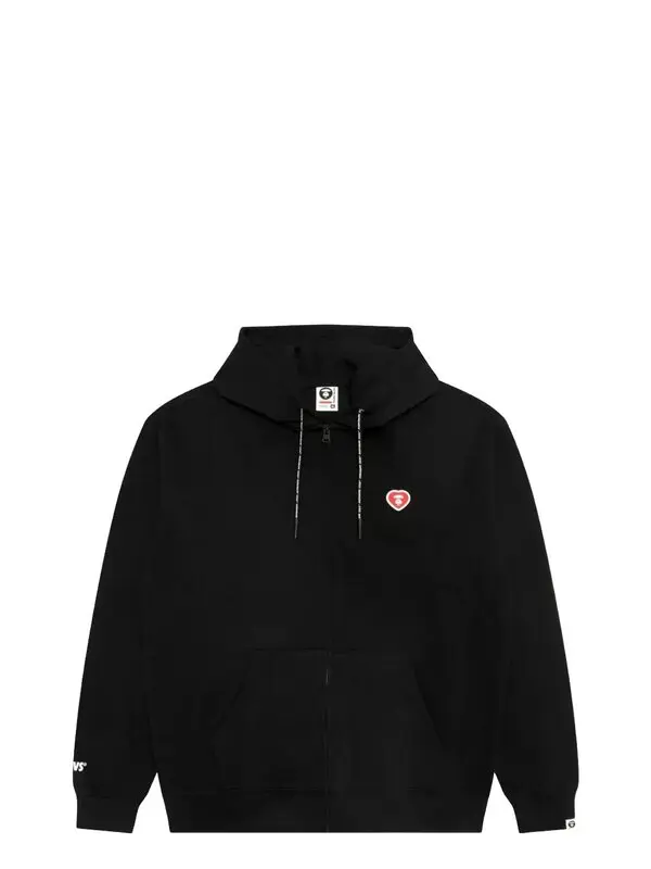 AAPE BY *A BATHING APE Heart Moonface Zip-up Hoodie - Black