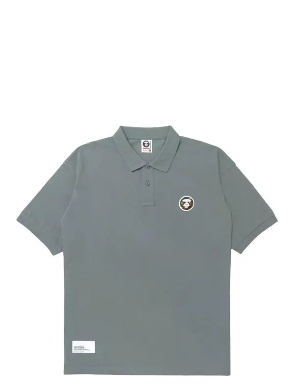 AAPE BY *A BATHING APE Moonface Camo-patch Polo Shirt - Grey