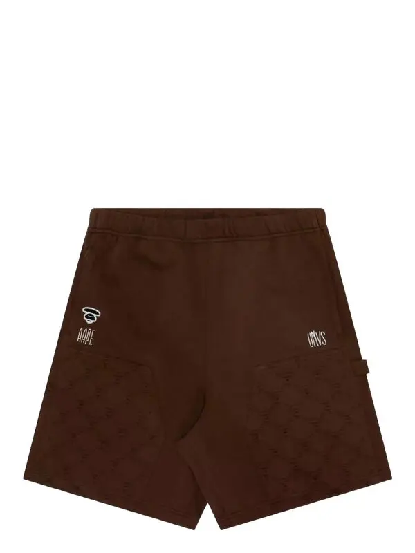 AAPE BY *A BATHING APE Moonface Logo Cargo Shorts - Brown