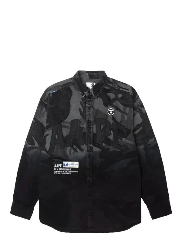 AAPE BY *A BATHING APE Moonface Gradient Camouflage Shirt - Black