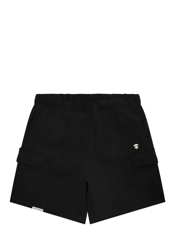 AAPE BY *A BATHING APE Moonface Logo Cargo Shorts - Black