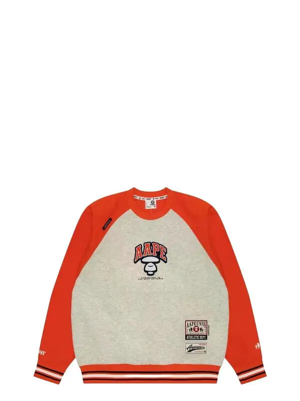 AAPE BY *A BATHING APE Moonface Patch-embellishments Sweatshirt - Orange