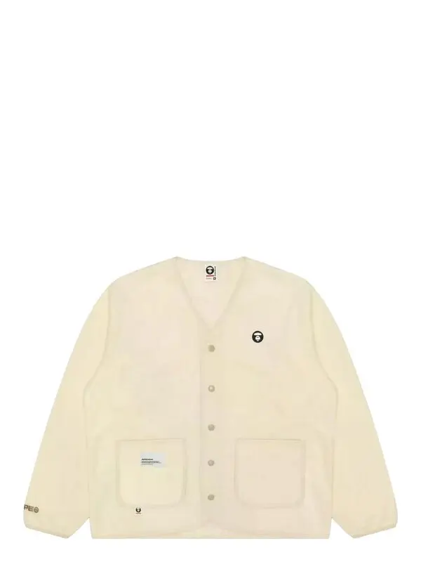 AAPE BY *A BATHING APE Moonface-patch Cardigan - Neutrals