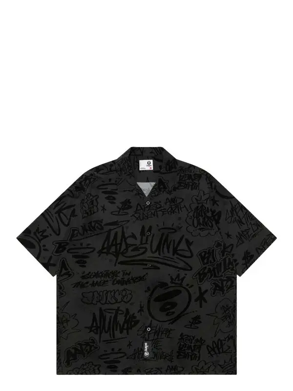 AAPE BY *A BATHING APE Moonface Sketch-print Shirt - Black