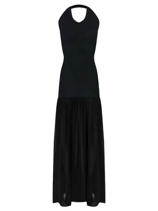 Hunza G Nancy Georgette Skirt Dress - Black