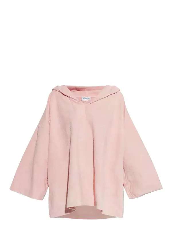Hunza G Sunny Hooded Poncho - Pink