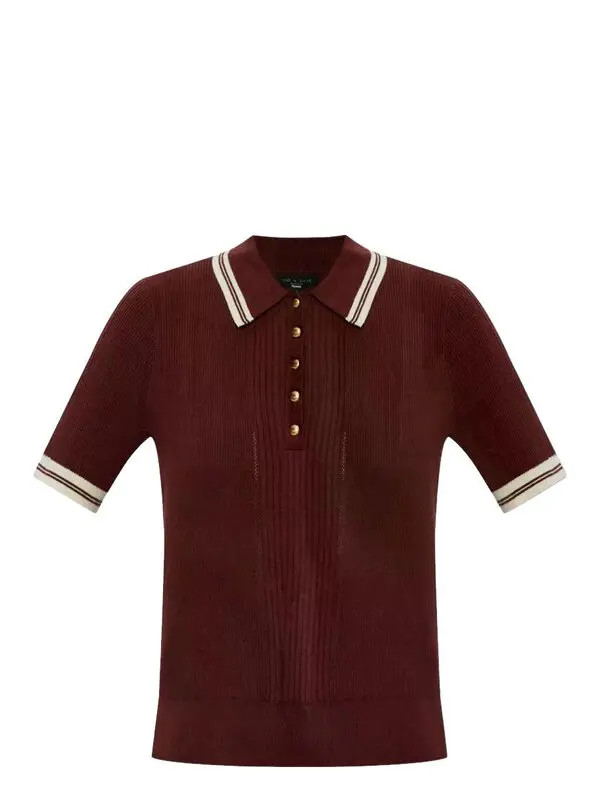 Rag & Bone Laurie Polo Shirt - Red
