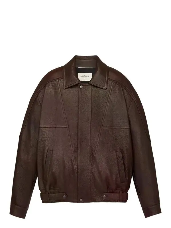 Saint Laurent Panelled Jacket - Brown