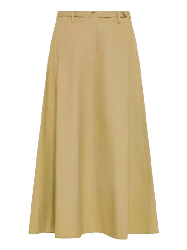 Seventy Belted A-line Midi Skirt - Neutrals