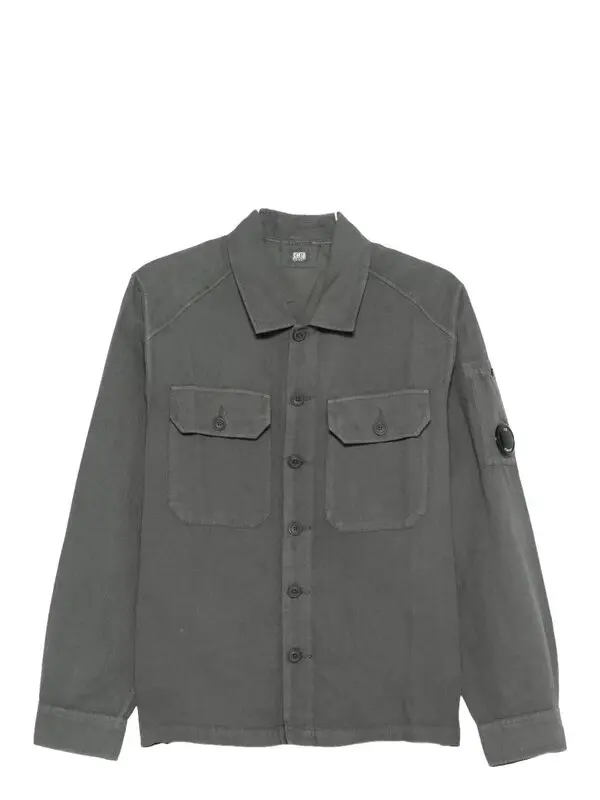 C.P. COMPANY Buttoned Flap-pocket Cotton Shirt - Grey