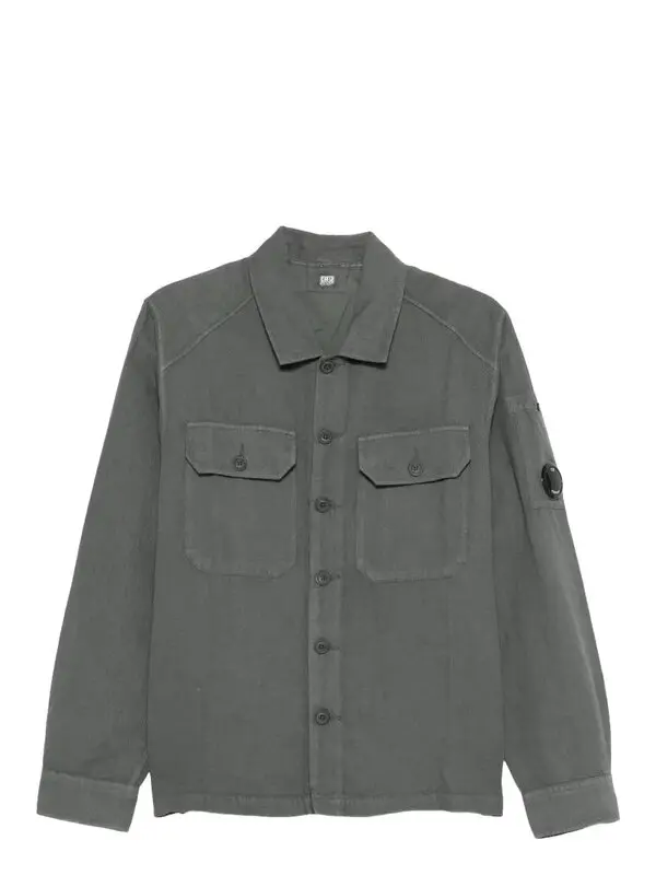 C.P. COMPANY Buttoned Flap-pocket Cotton Shirt - Grey