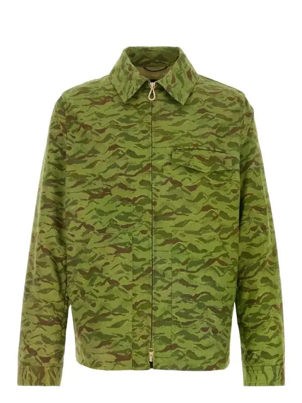 PALTO' Printed Zip-up Jacket - Green