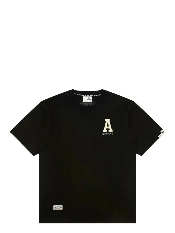AAPE BY *A BATHING APE Letter-patch T-shirt - Black