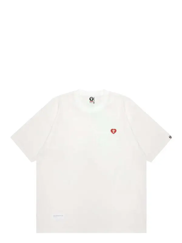 AAPE BY *A BATHING APE Moonface-heart-patch T-shirt - Black