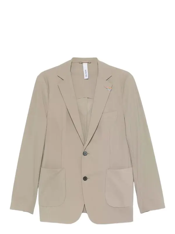 DISTRETTO 12 Active Single-breasted Patch-pocket Jacket - Neutrals