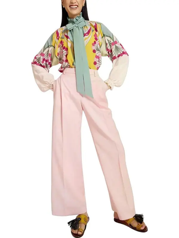 La DoubleJ Cerere Ruffled Pussy-bow Blouse - Pink
