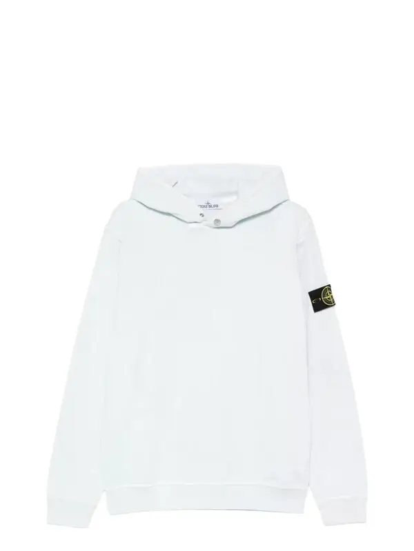 Stone Island Logo-patch Hoodie - Blue