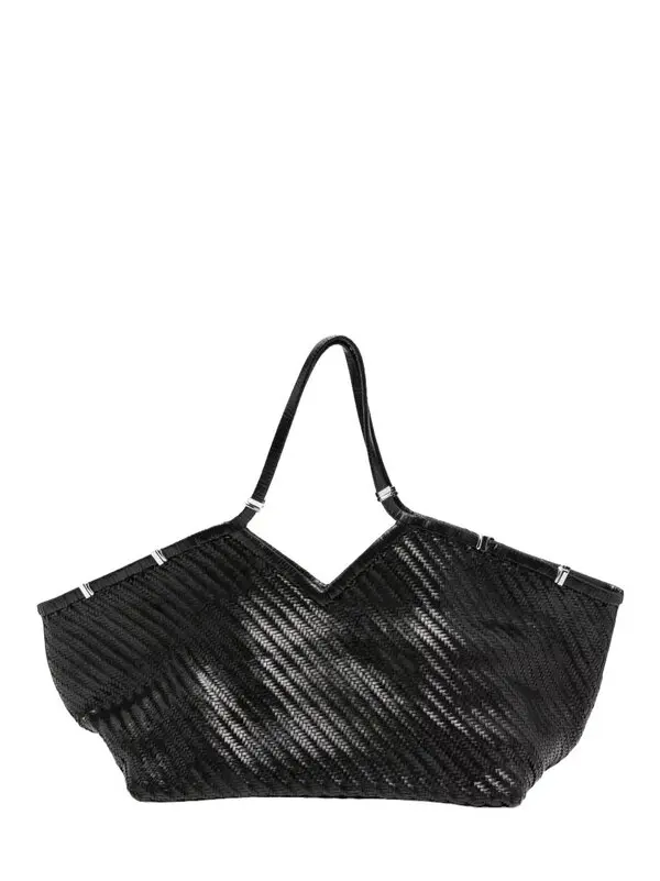 Benedetta Bruzziches Woven Leather Shoulder Bag - Black