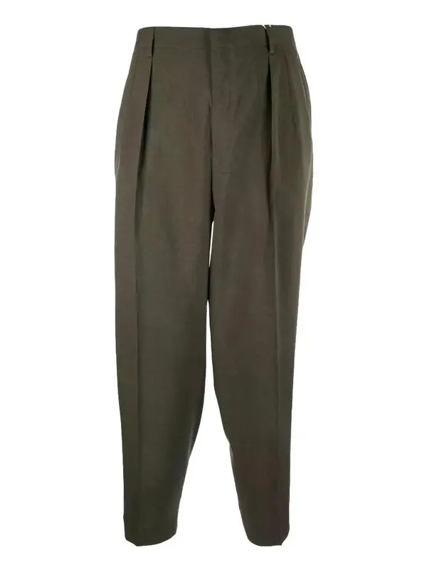 CELLAR DOOR Pleated Trousers - Green
