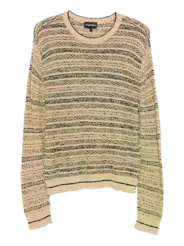 Emporio Armani Striped Sweater - Neutrals