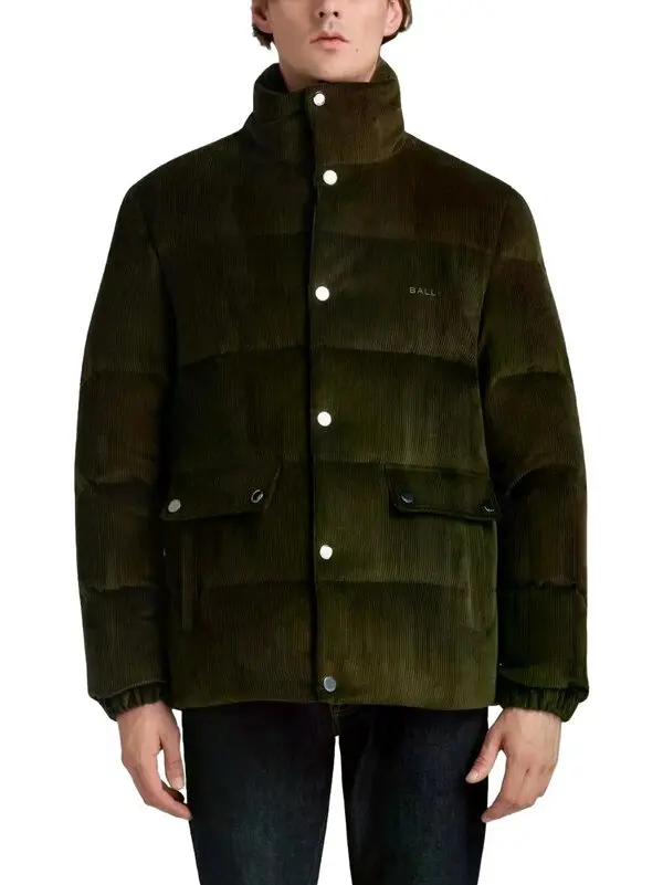 Bally Logo-embroidered Puffer Jacket - Green