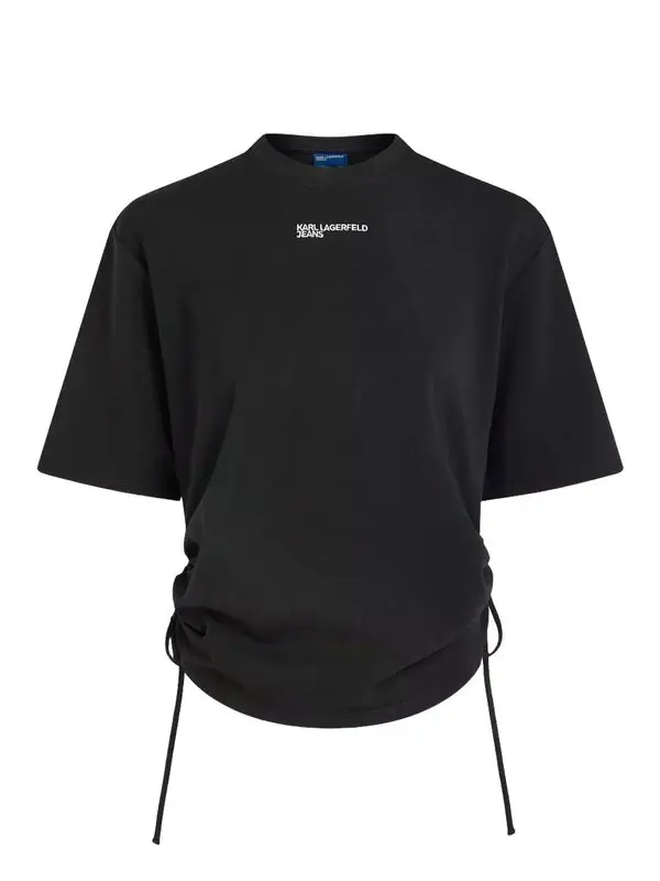 Karl Lagerfeld T-shirt With Tie Detailing - Black