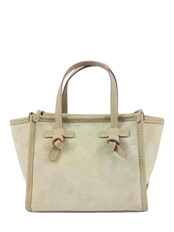 GIANNI CHIARINI Leather Shoulder Bag With Knot Detail - Neutrals