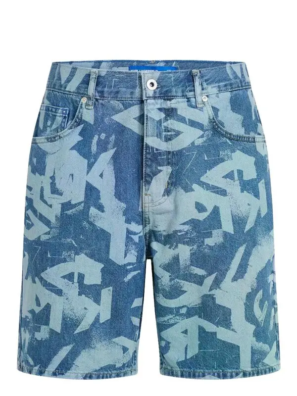 Karl Lagerfeld All-over Print Shorts - Blue