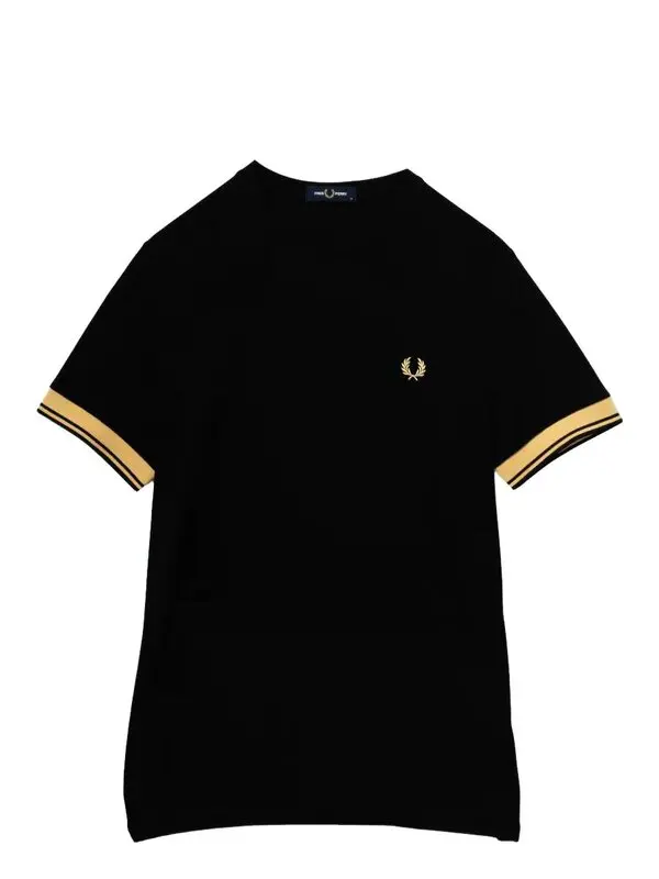 Fred Perry Striped-sleeve T-shirt - Black