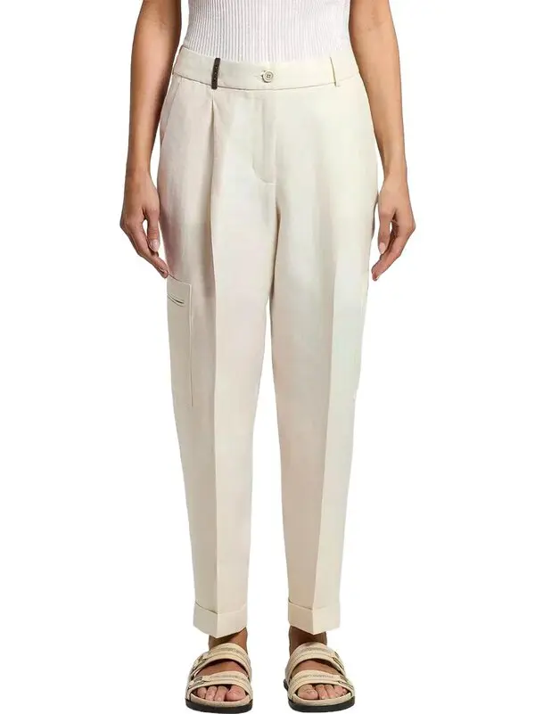 Peserico Cuffed Trousers - Neutrals