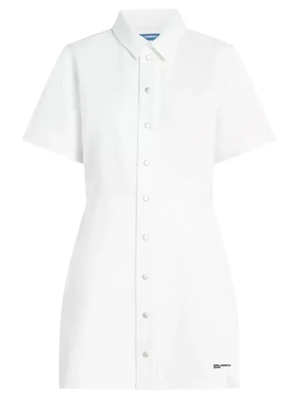 Karl Lagerfeld Buttoned Mini Dress - White
