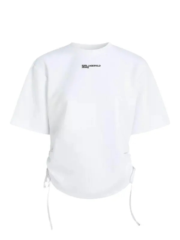 Karl Lagerfeld Tie-detail T-shirt - White