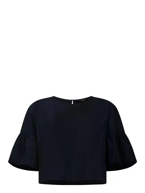 Max Mara Bell-sleeve Cropped Blouse - Blue