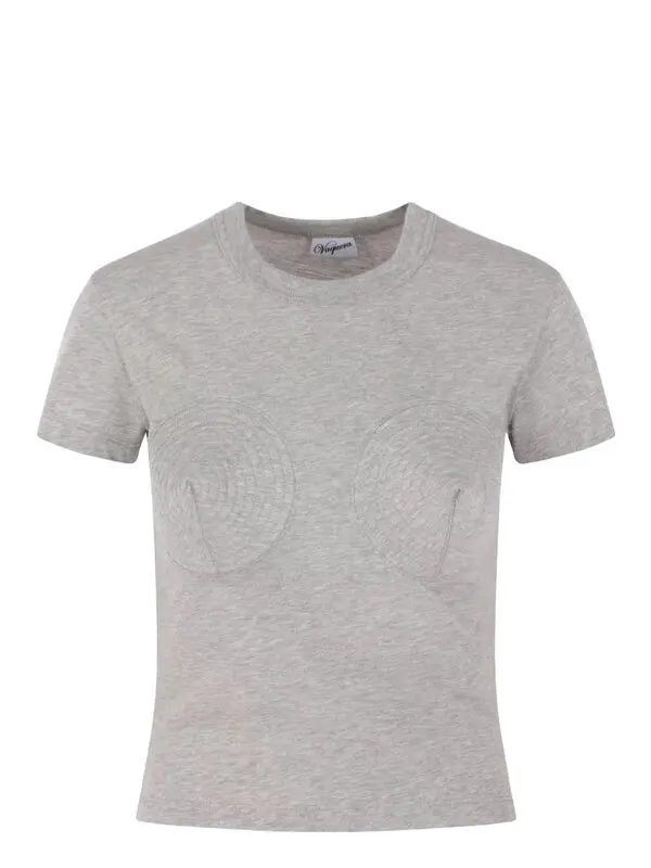 Vaquera Stitched T-shirt - Grey