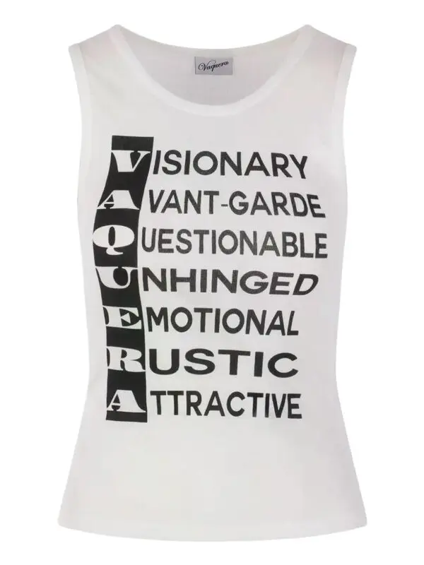 Vaquera Printed Top - White