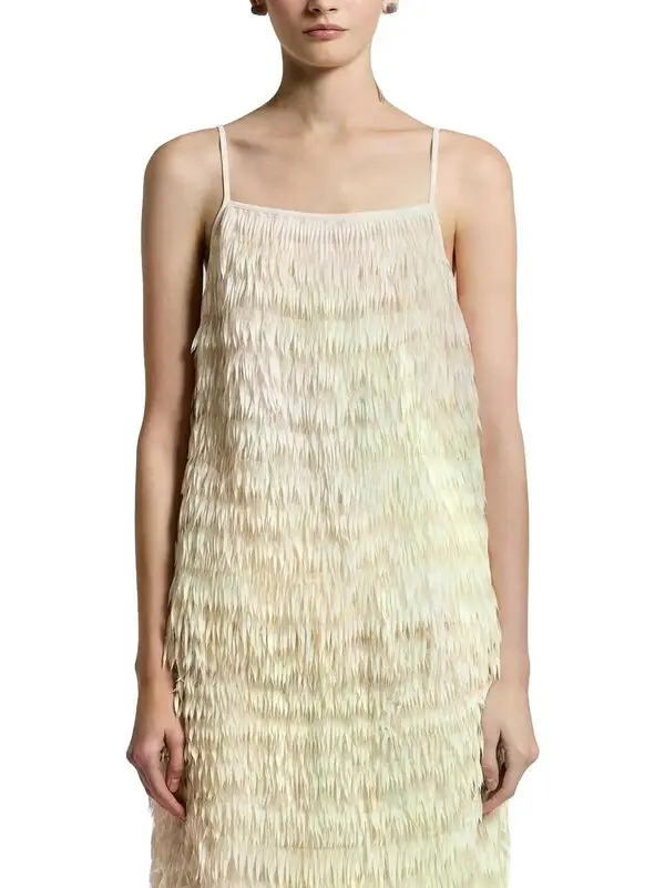Peserico Fringed Sleeveless Top - Neutrals