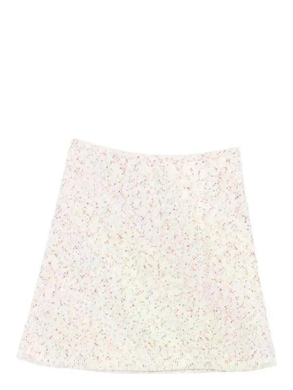 Bruno Manetti Fringed A-line Mini Skirt - White