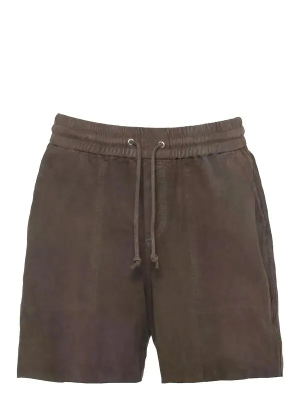P.a.r.o.s.h Drawstring Suede Shorts - Brown
