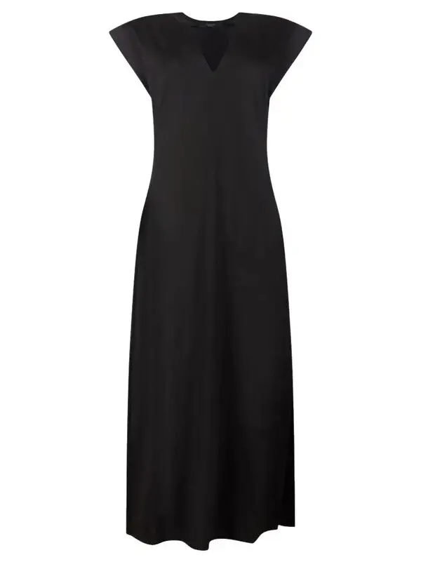 Max Mara V-neck Midi Dress - Black