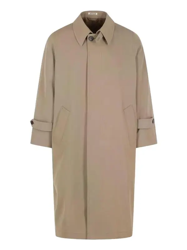 Auralee Buttoned Coat - Neutrals