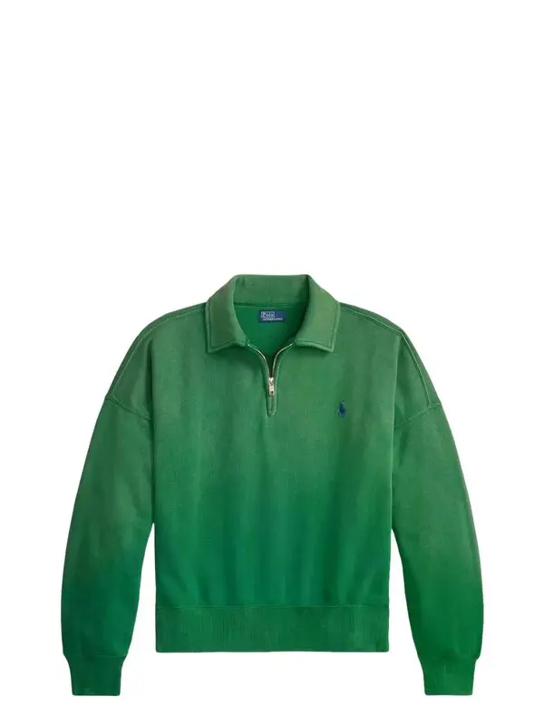 Polo Ralph Lauren Quarter-zip Embroidered Sweatshirt - Green
