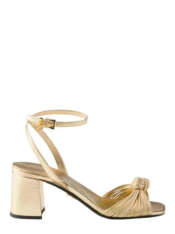 Prada Heeled Sandals - Gold