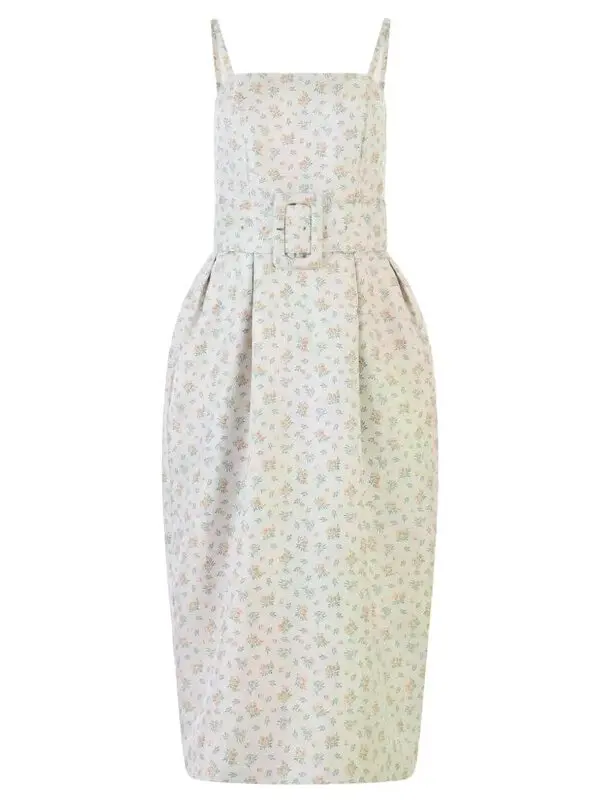 Rosie Assoulin Floral-print Midi Dress - Neutrals
