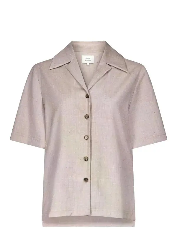 Loulou De Saison Button Short-sleeve Shirt - Neutrals