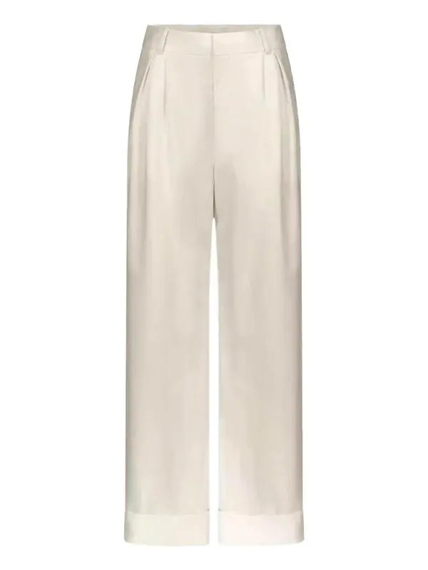 Loulou De Saison Davy Pleated Rolled Trousers - Neutrals