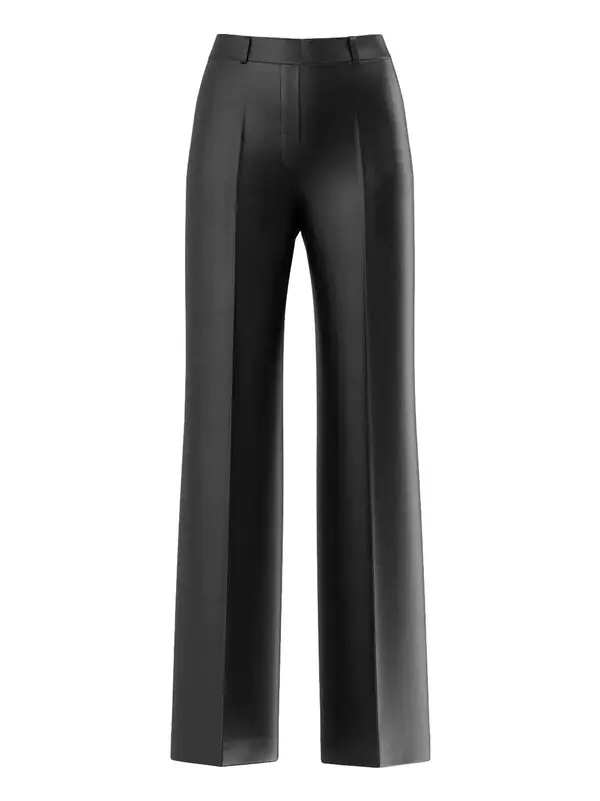 Hugo Tailored Faux-leather Trousers - Black