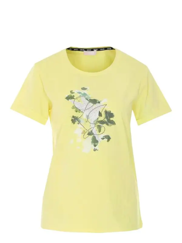 Liu Jo Printed Crewneck T-shirt - Yellow